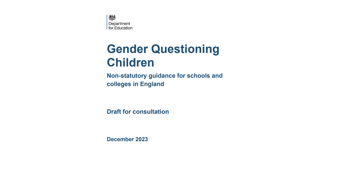 Gender Questioning Children - non-statutory draft guidance for schools ...